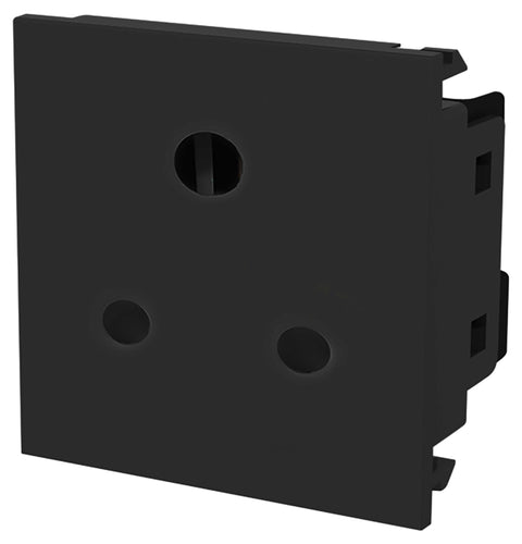 Art Deco Emporium | 5Amp Euro Module Socket in Black with Bespoke Brown ...